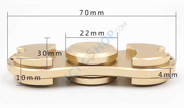 Dual Blade Titanium Alloy Hand Fidget Spinner Toy